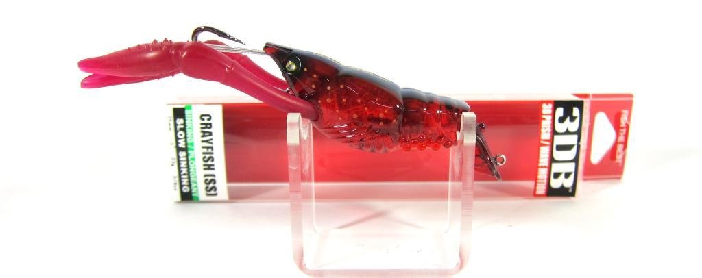 Yo-Zuri 3DB Crayfish Slow Sinking Lure, Prism Red, 3-Inch