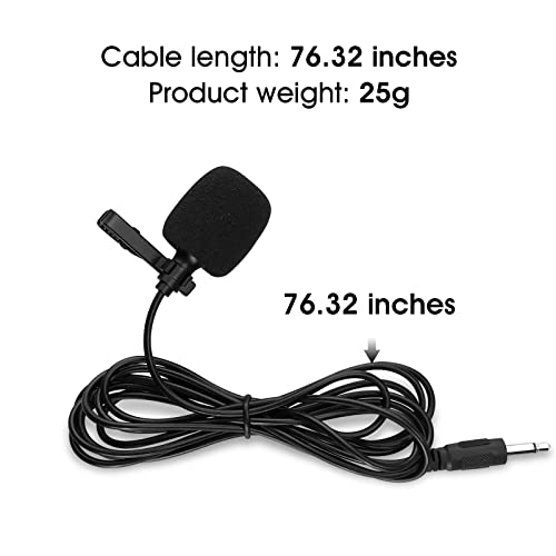 ZOWEETEK Voice amplifier microphone, Lavalier Microphone Wired,Portable Clip Microphone with 3.5mm Audio for Voice Amplifier and AUX Audio Device