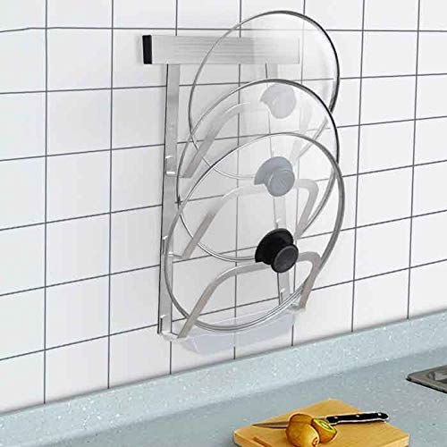 WUDILU 3 Layer Anti-Fall Stainless Steel Drying Pan Pot Rack Cover Lid Rest Stand Spoon Holder Kitchen Tool