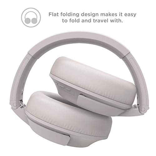 TCL ELIT400BT Wireless On-Ear Headphones Hi-Res Headphones with 60 Hour Playtime and Fast Charge – Cement Gray (Renewed)