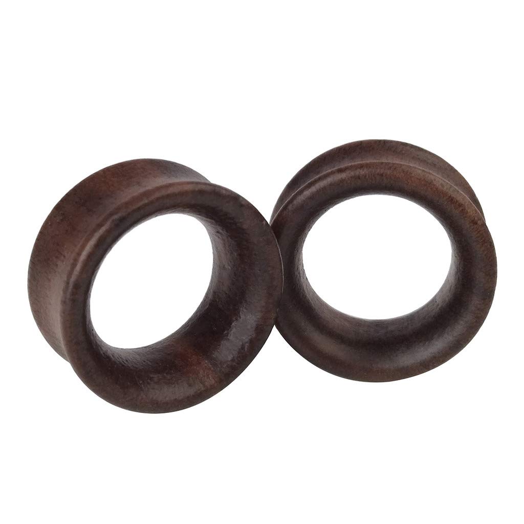 TBOSEN Set Of 4 Pairs Wood Gauges Ear Tunnels Double Flare Plugs Expander Body Piercing Jewelry