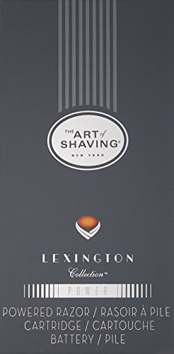 The Art of Shaving Mens Razor - Lexington Collection Powered Razors for Men, Micro-Pulsations Help Reduce Friction & Increase Razor Glide, Black Satin & Chrome