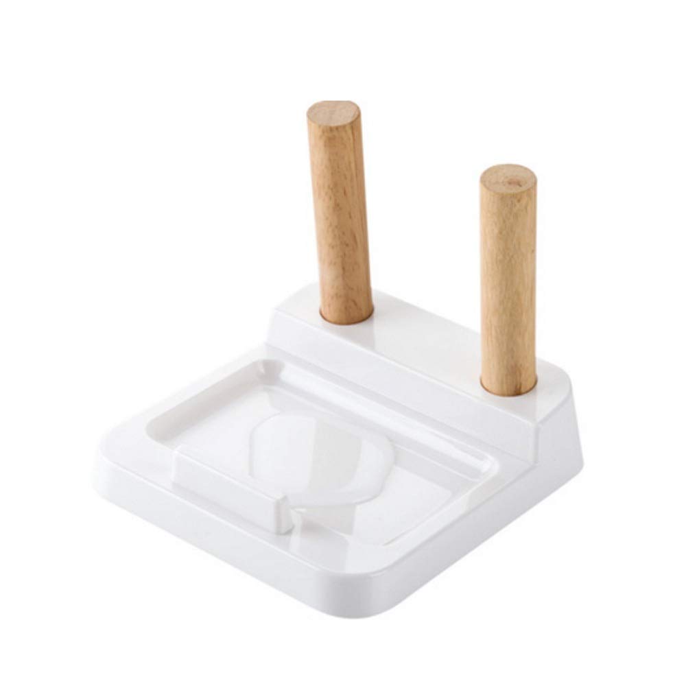 WUDILU Wooden Pot Rack Spoon Holder Pan Cover Lid Rest Stand Home Applicance Drain Rack The Goods for Kitchen Accessories