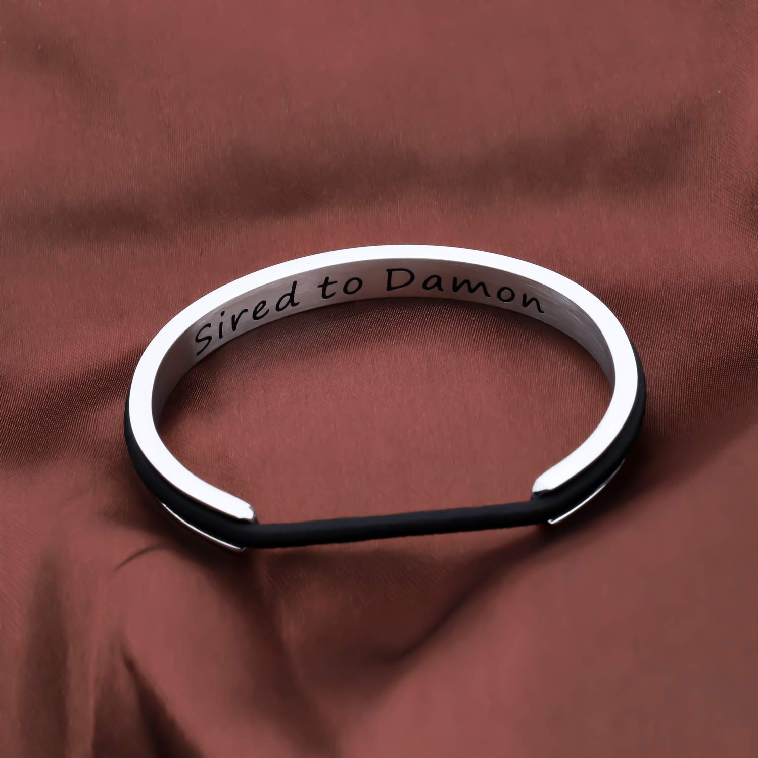 Zuo Bao Vampire Fans Gift Hair Tie Bracelet Sired To Dam*n Elastic Band Bangle for Vampire Lovers (HTB-Sired To Dam*n)
