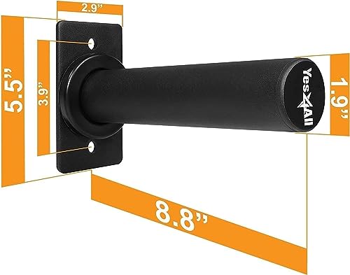 Yes4All 2-inch Olympic Weight Plate Storage, Heavy Gauge Steel, Pairs (Black)