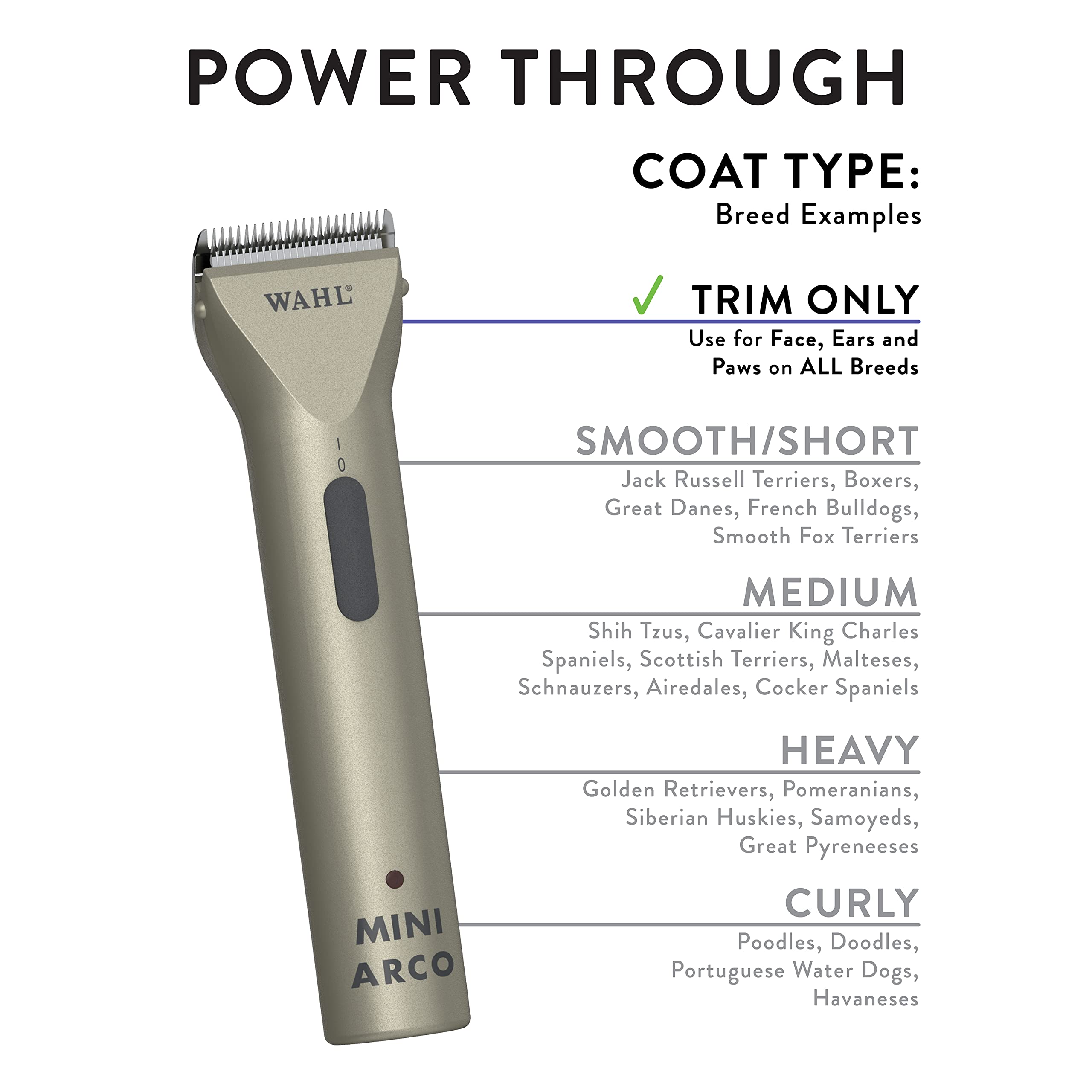 Wahl Professional Animal MiniArco Corded/Cordless Pet, Dog, Cat, and Horse Trimmer Kit