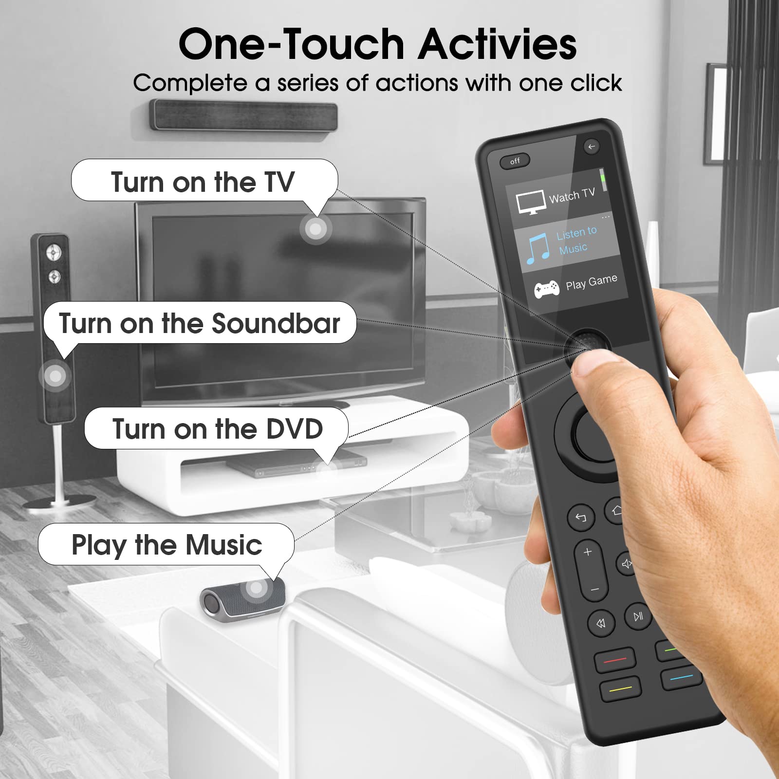 SofaBaton Universal Remote with Hub, All-in-one Smart Remote Control with Customizable APP, One-Touch Activities, Compatible with 60+ Devices TV/Soundbar/Streaming Players and More, Works with Al*exa