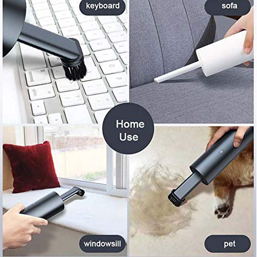 XLANJINGJ Handheld Mini Vacuum Cleaner,Small Hand Held Vacuum Cordless USB Rechargeable,Dust Buster and Blower 2 in 1, Easy to Clean Car, Desktop,Keyboard,Computer, Kitchen( Dark Gray)