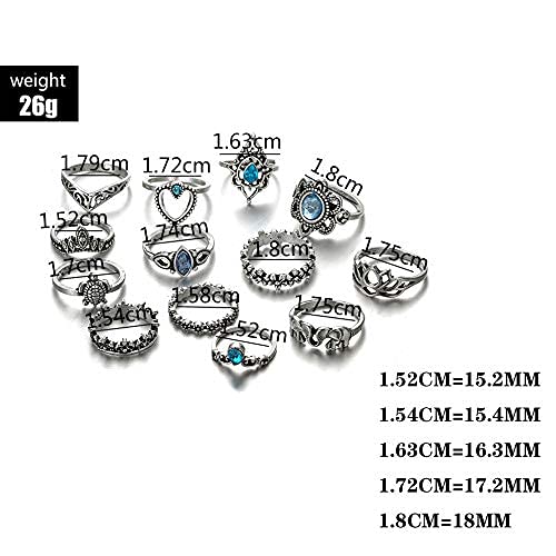 ZZ ZINFANDEL 62Pcs Vintage Knuckle Rings Set Stackable Finger Rings Midi Rings for Women,Joint Nail Band Cuff Toe Statement Finger Rings
