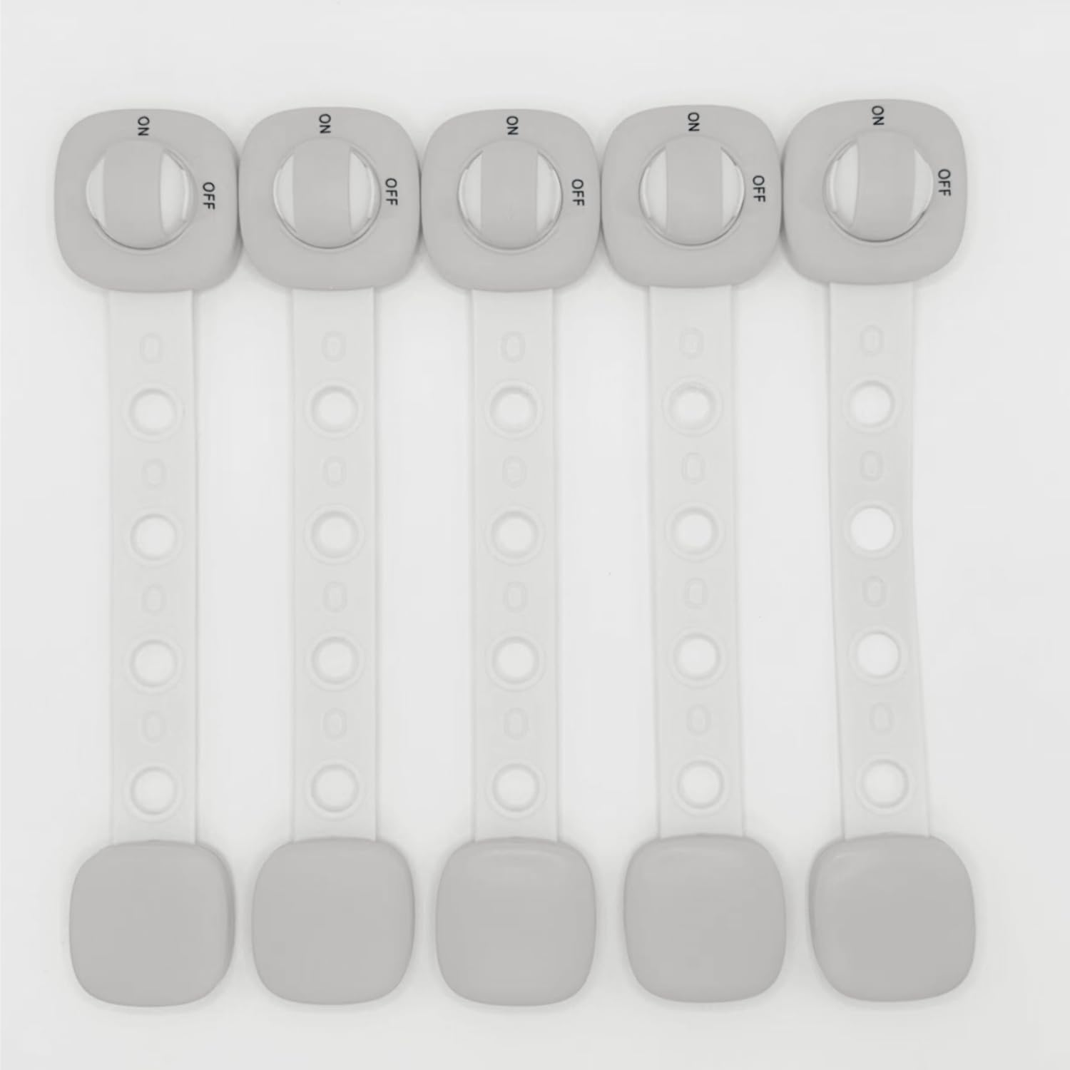 WuW-Preferred Child Safety Locks,Baby Safety Locks,Easy Lock,Double Lock,Adjustable Length,(5-Pack),Suitable for wardrobes、Drawers、refrigerators、Doors - No Drilling
