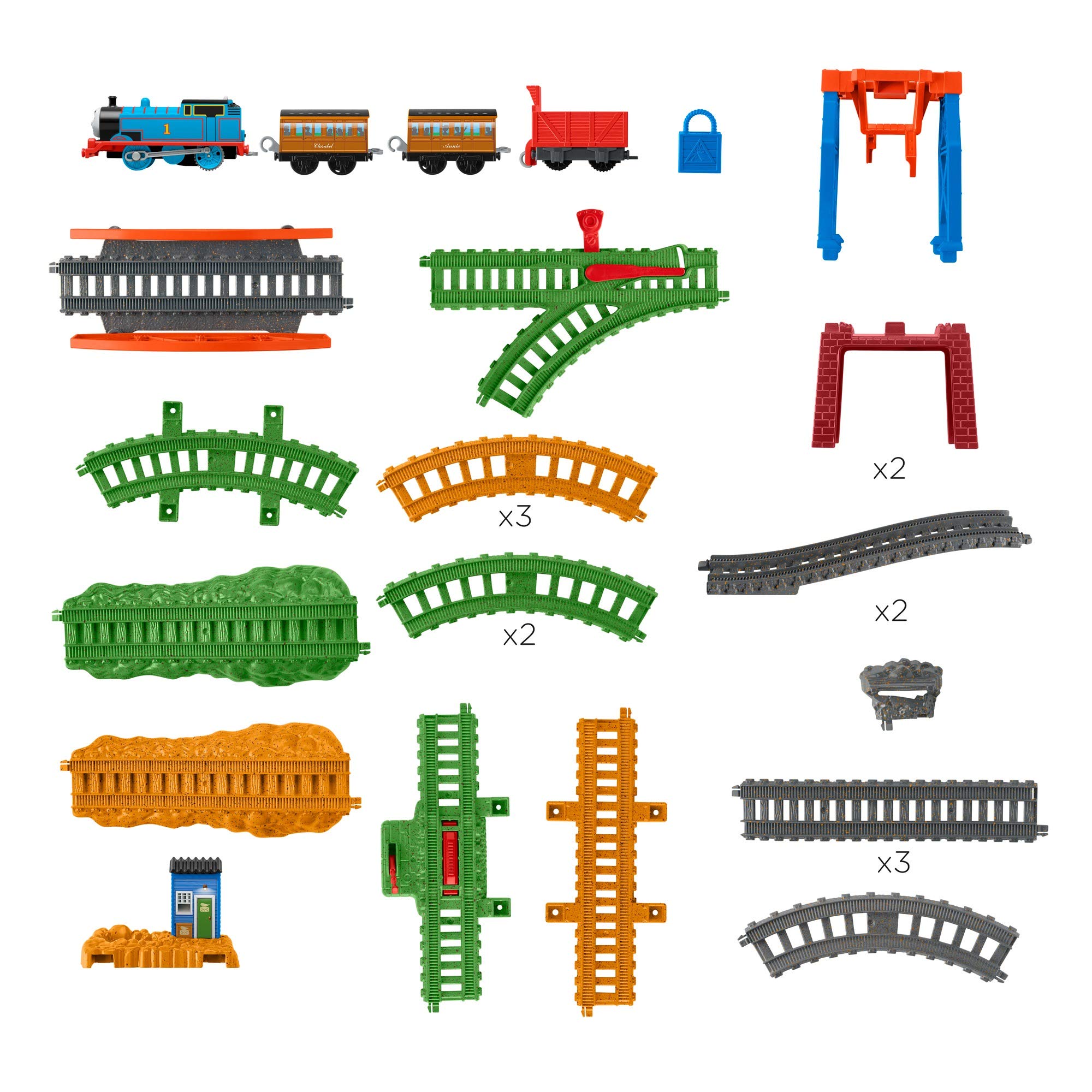 Thomas & Friends GPD88 Thomas and Friends Fisher-Price 3-in-1 Package Pickup, Multi-Colour