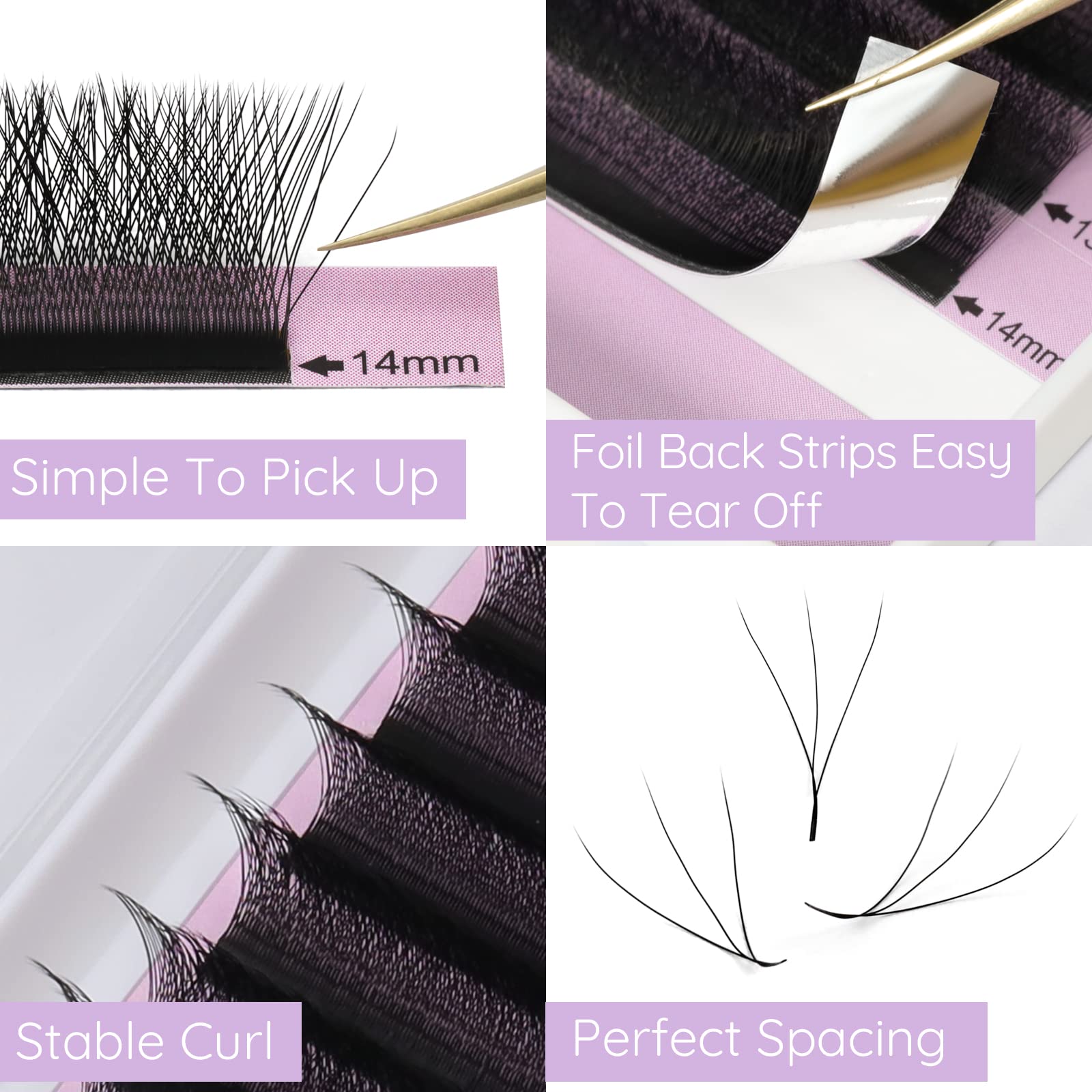 Y Lash Extensions C Curl .07mm 8-12mm Mix Tray Premade Volume 2D Fans Eyelash Extension .07 Mix YY Type Wispies Soft Eye Lashes Supplies by EMEDA (0.07 C MIX 8-12 )