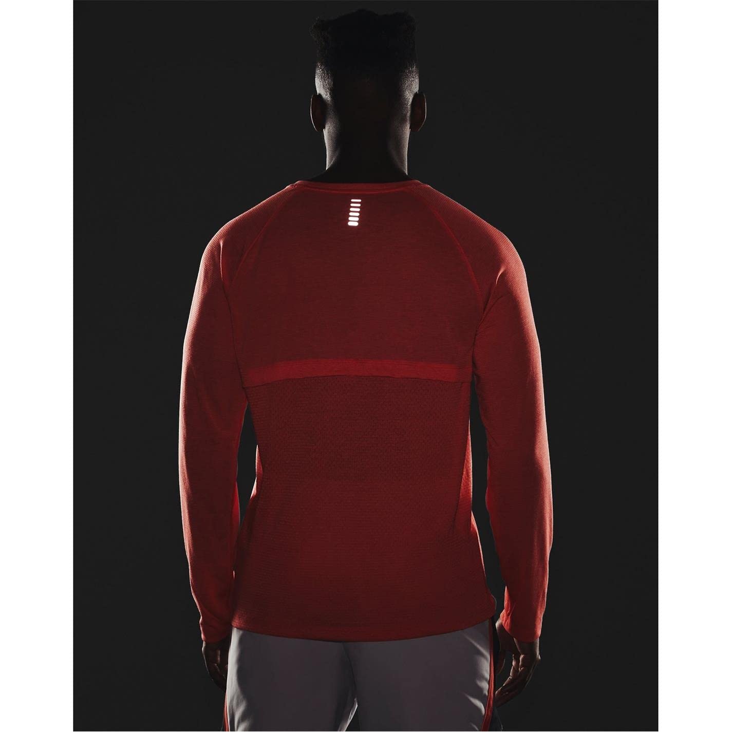 Under Armour Streaker Long Sleeve T-shirt, Venom Red (690)/Reflective, Medium