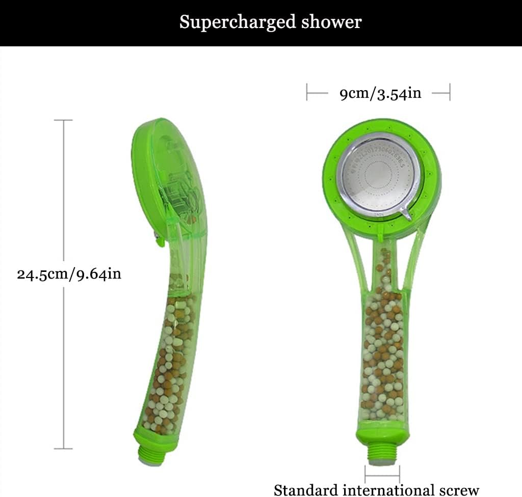 Spa hand-held shower head, hot spring shower Set, 3 Shower Modes, Bathroom Pressurized Shower Kit, Detachable, Negative ions Showerheads for everyone