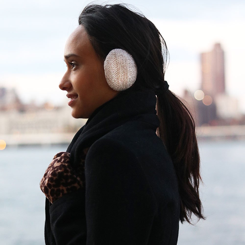 Sprigs Earbags Bandless Ear Warmers/Fleece Earmuffs with Thinsulate - Brown, Medium