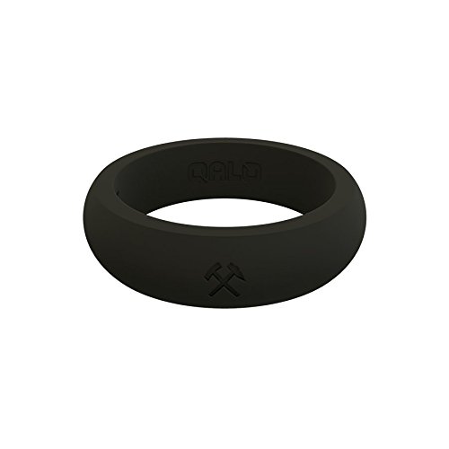 Women's Black Classic Quality Silicone Ring Size 08
