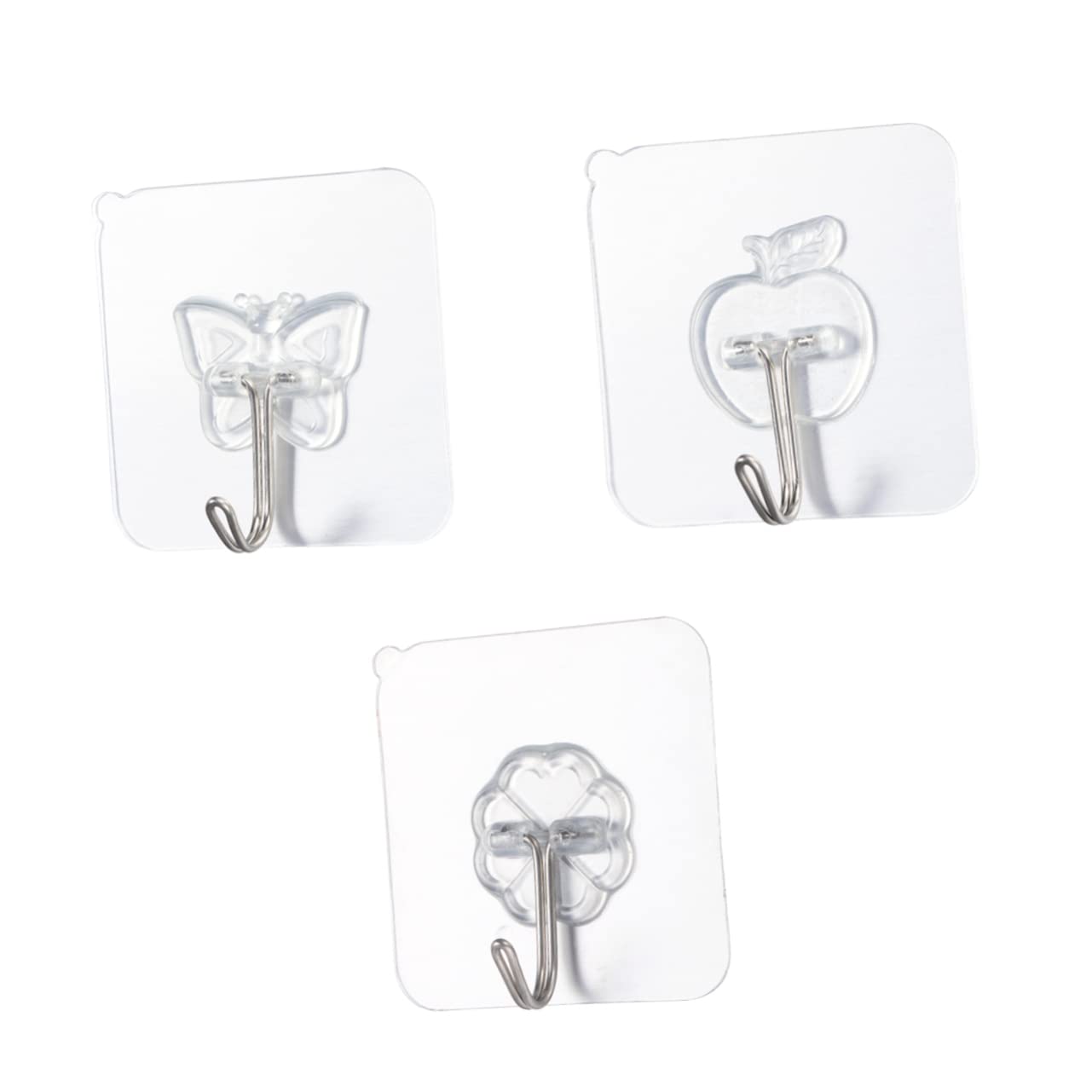 Zerodeko 10pcs Stick on Wall Hooks Self Adhesive Hooks Door Robe Hanger Towel Wall Mount Hook Adhesive Wall Hangers Sticky Hangers Wall Hangers Space Saving Entryway Wall Hooks Sucker