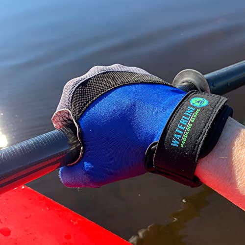 WaterLine Half Finger Paddling Gloves for Kayaks, Canoes and SUP Paddle Boards (Medium)