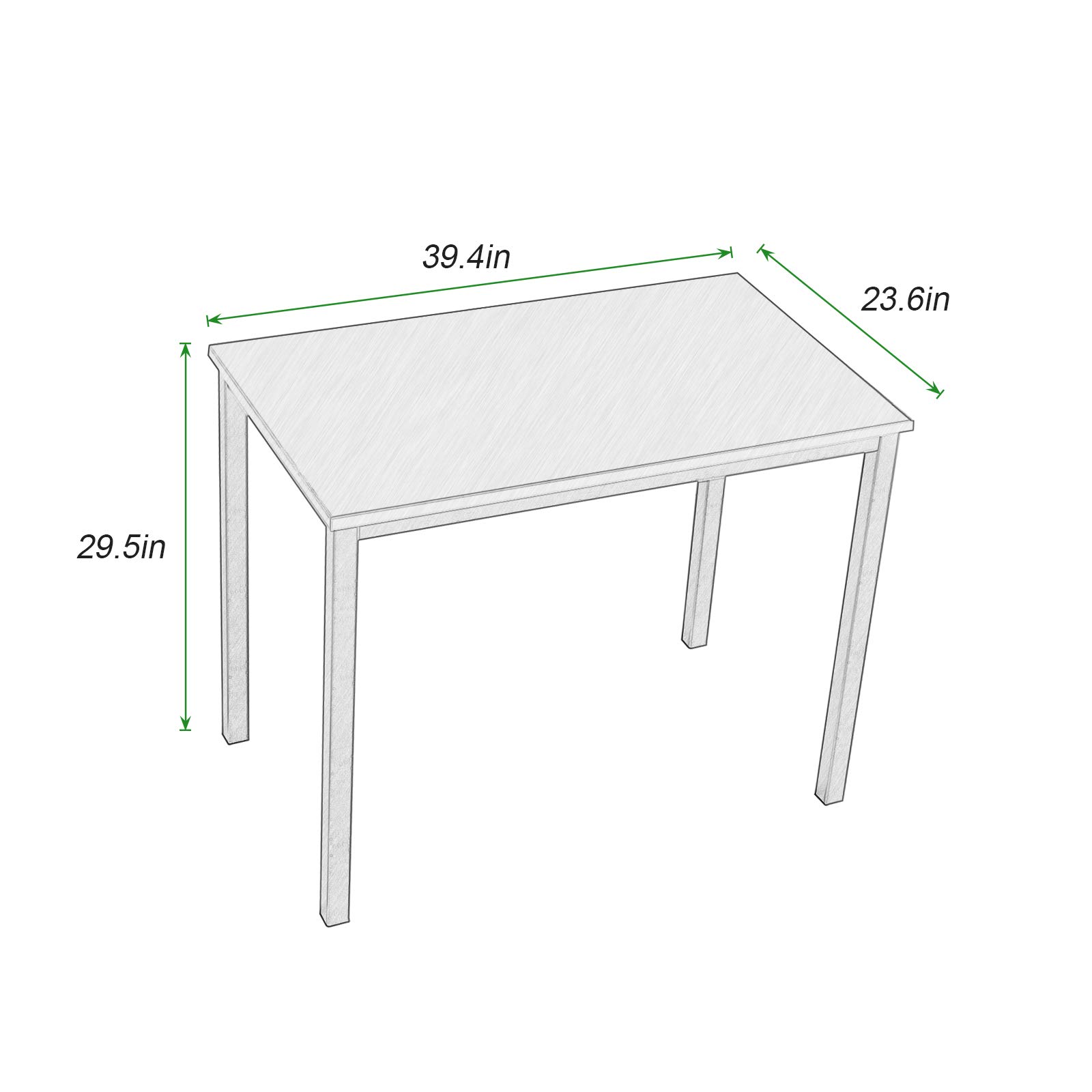 SogesPower 63 inches Computer Desk Study Table PC Laptop Office Desk Workstation for Home Office, Black