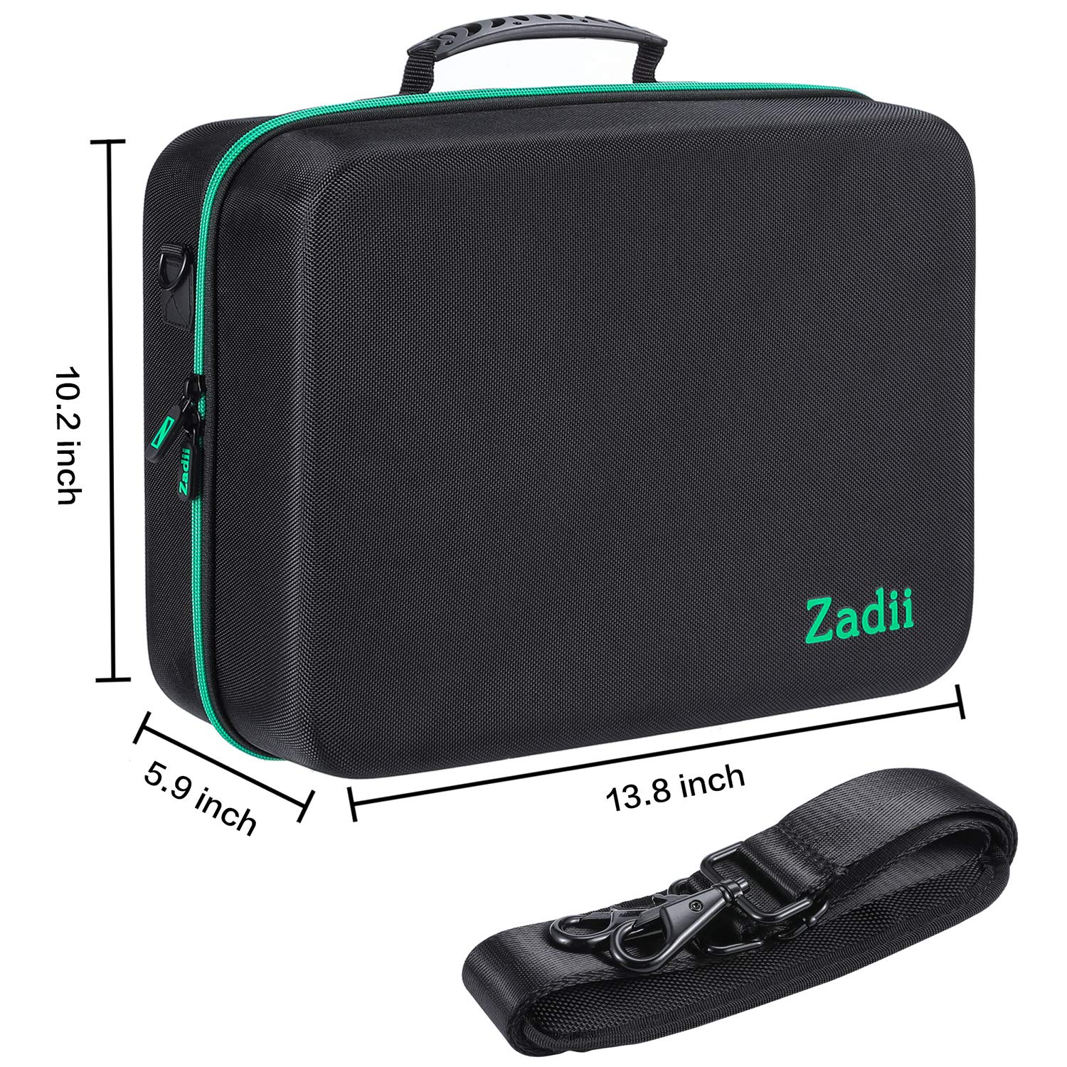 Zadii Hard Carrying Case Compatible with Xbox One X, Fit Xbox One X Console, 2 Wireless Controllers, Power Cable, HDMI Cable Game Discs and Other Accessories