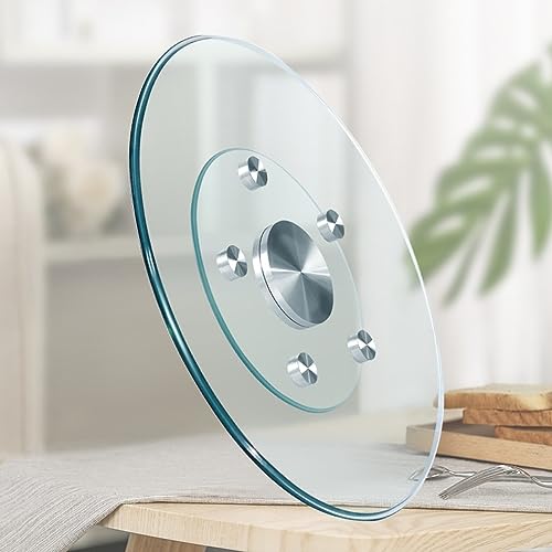 VERDDE Tempered Glass Lazy Susan 20in 30in 40in Large Turntable Serving Plate Round Transparent Rotating Tray - Perfect For Homes & Restaurants (Size : 100 cm (40 in))