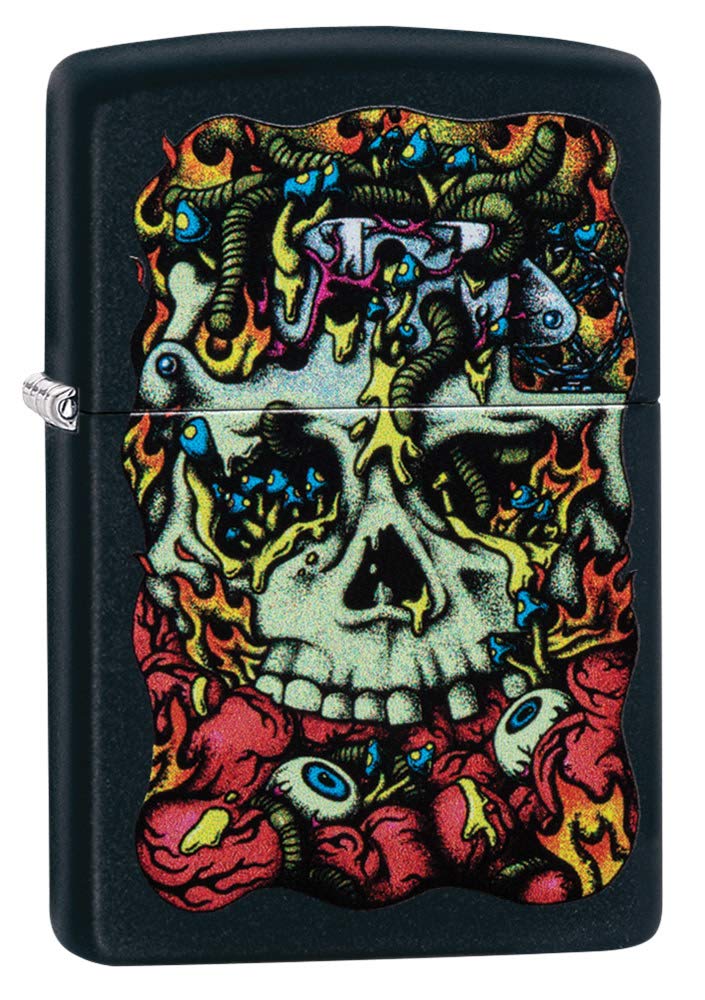 Zippo Dead Inside Design Black Matte Pocket Lighter