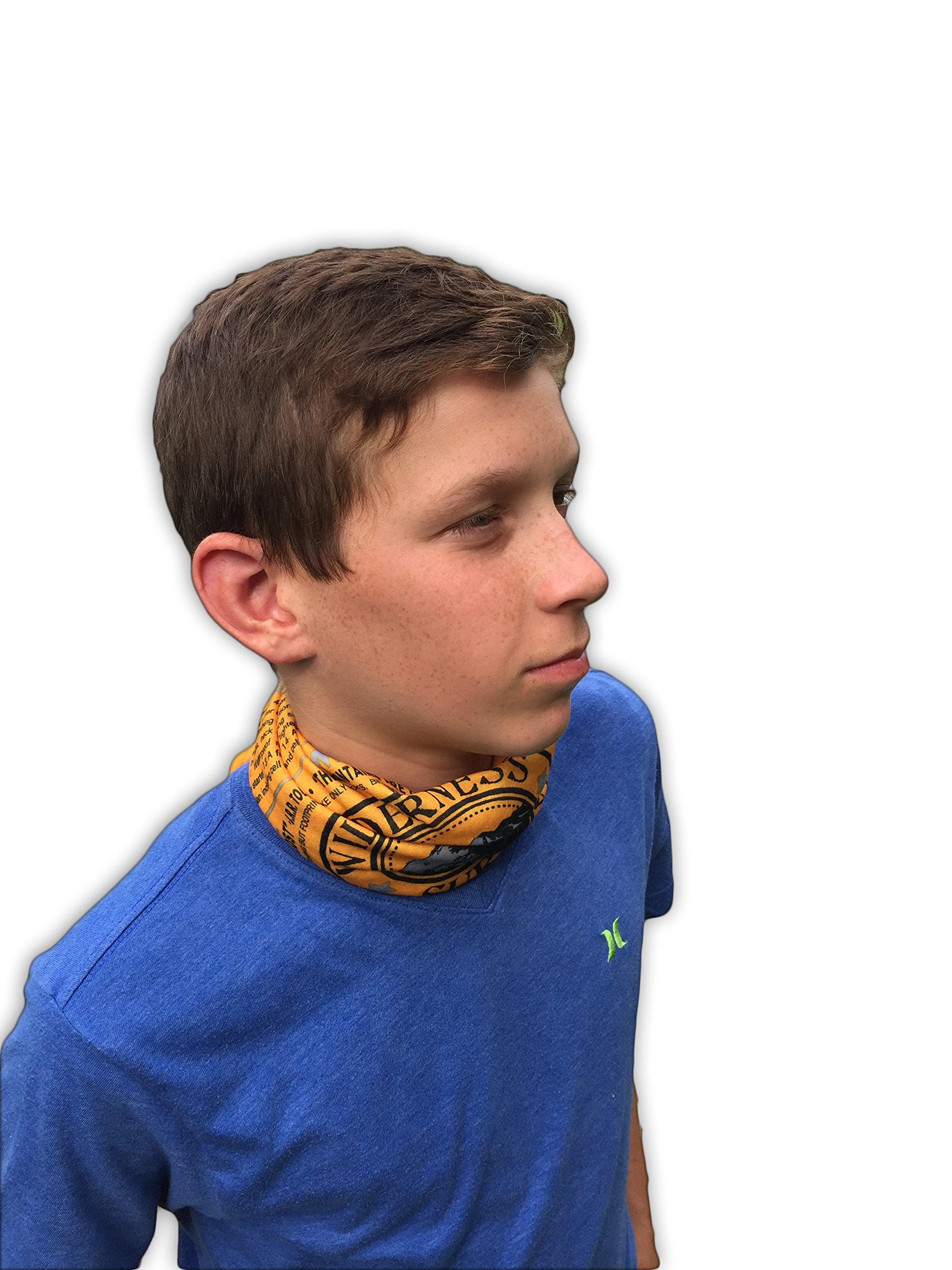 Wilderness Survival Nature Hiking Bandana, UV Protective, Microfiber, Headband, Neck Gaiter