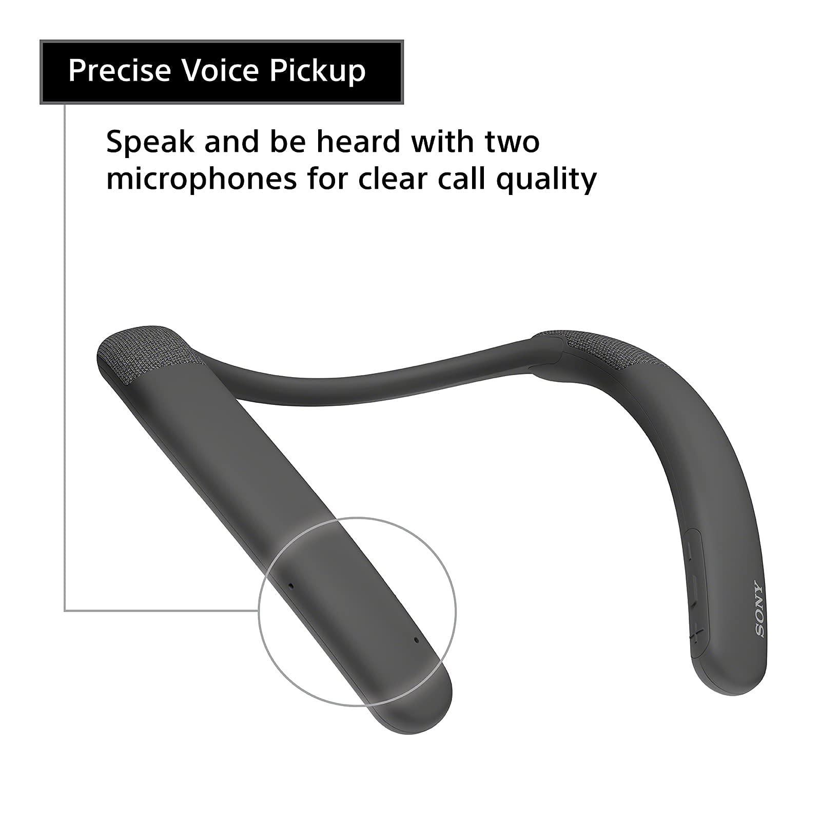 Sony SRS-NB10 Wireless Neckband Bluetooth Speaker Comfortable and Lightweight with Technology to Work from Home, Built-in mic, 20 Hours of Battery Life, and IPX4 Splash-Resistant- White (Renewed)