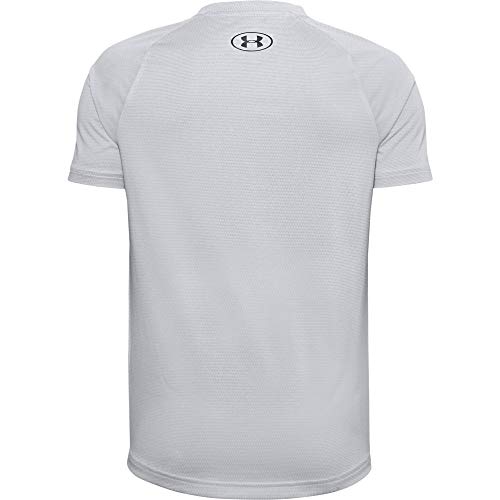 Under Armour Boys' Tech Bubble Short-Sleeve T-Shirt , Halo Gray (014)/Black , Youth X-Large