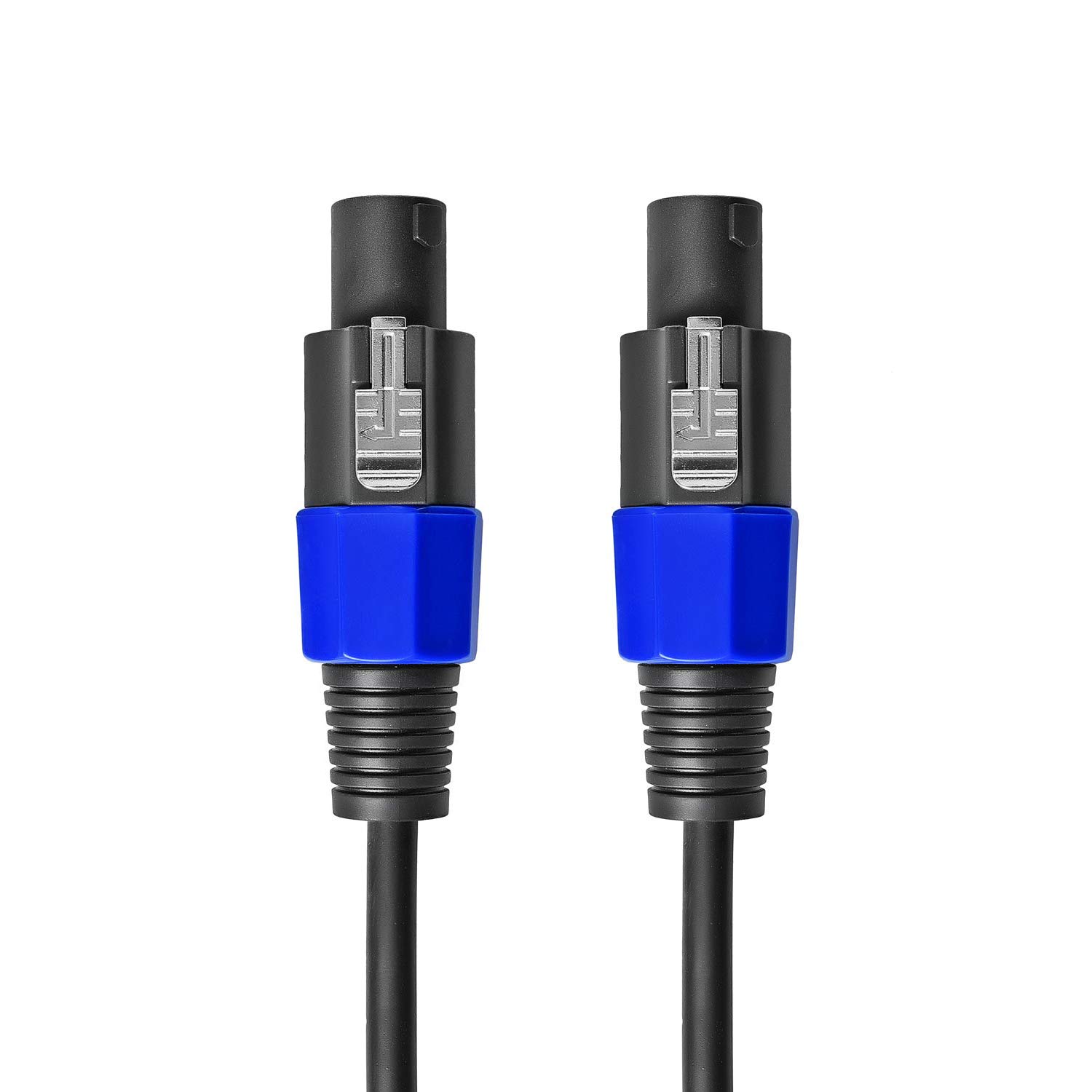 Yoico 2Pcs 25 Feet Professional Speakon to Speakon Cables Wire Speaker Audio Amplifier Cord 7mm with Twist Lock