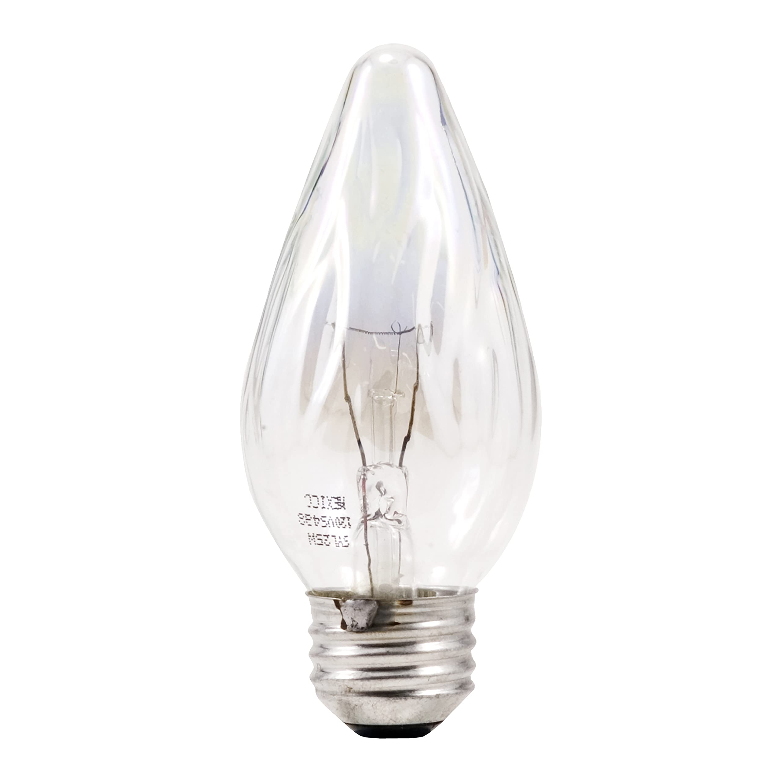 SYLVANIA Incandescent Décor Light Bulb, F15, 40W, Medium Base, 335 Lumens, 2850K, Incandescent, Soft White - 2 Pack (13985)