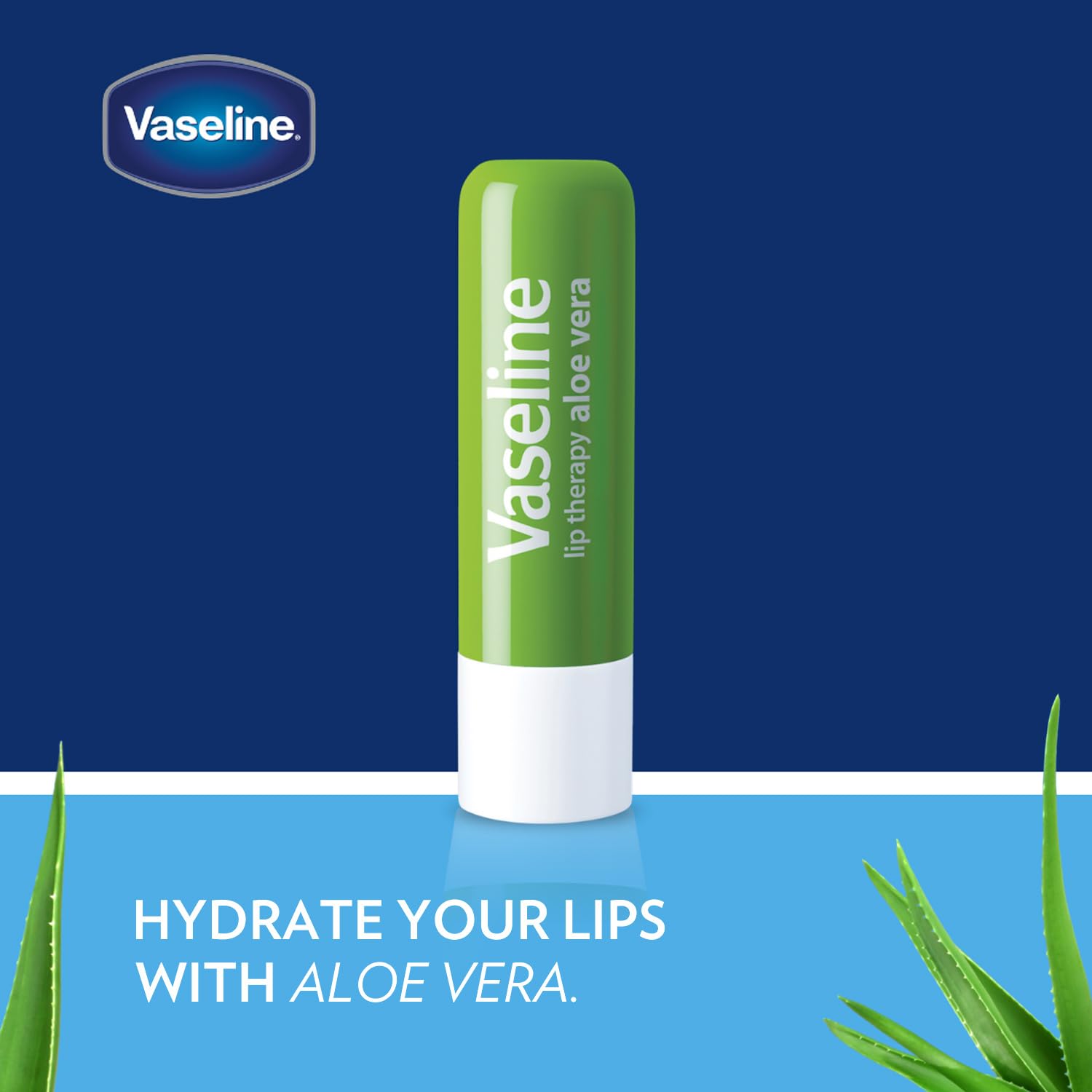 Vaseline Lip Therapy Variety 4-Pack β Original + Aloe Vera Moisturizing Lip Balm with Vitamin E, 0.16 Oz Ea