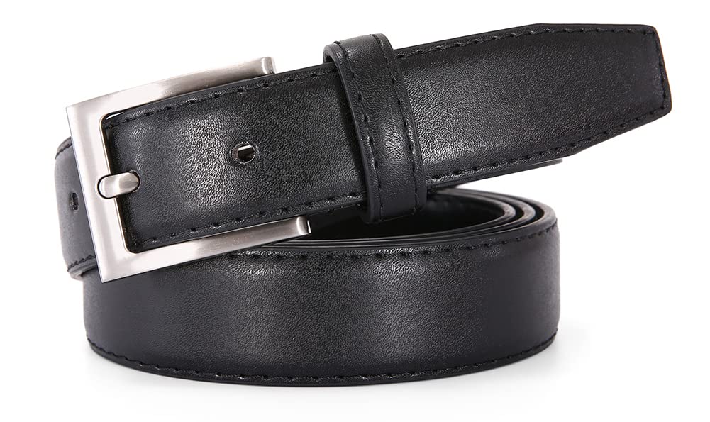WowoHK Western Deer Pattern Belt for Men without Buckle - Cowboy Belt 1.5" Genuine Leather Belt for Jeans (black, r2)