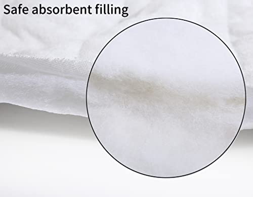 Waterproof Bassinet Mattress Cover Pack of 2, Compatible with Most Rectangle, Hourglass and Oval Bassinet Mattress, Bamboo Terry Surface, 17" x33", White