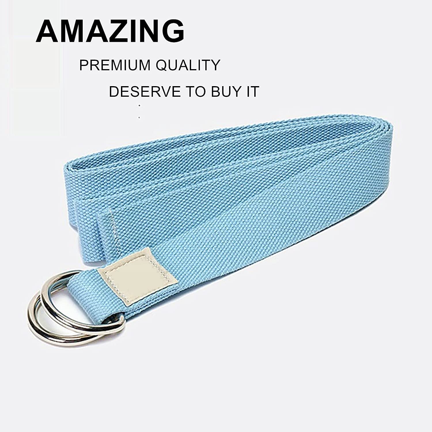 WowDude Non-Elastic Stretch Bands/Yoga Stretch Straps Resistance Exercise Bands for Women Resistance Bands Set for Legs and Butt Exercise & Fitness Accessories-Blue