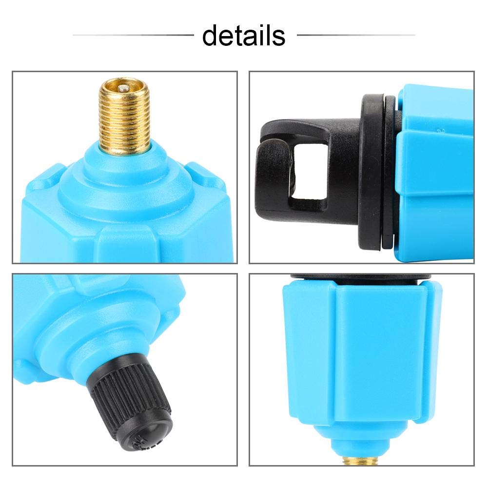Zerone Inflator Valve Adapter, Inflatable Boat Pump Air Refill Regulator Accessory for Paddle Board Inflatable Canoe Kayak Boat(Blue)