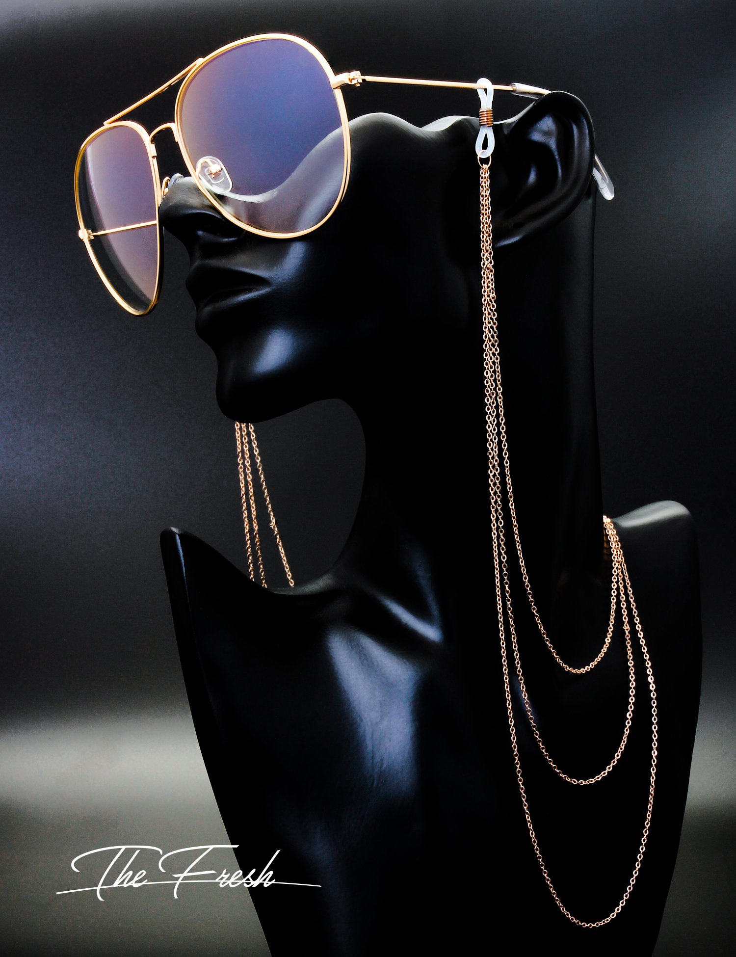 The Fresh Classic Metal Frame Light Color Lens XL Oversized Aviator Sunglasses with Gift Box (3-Glod, Pink)