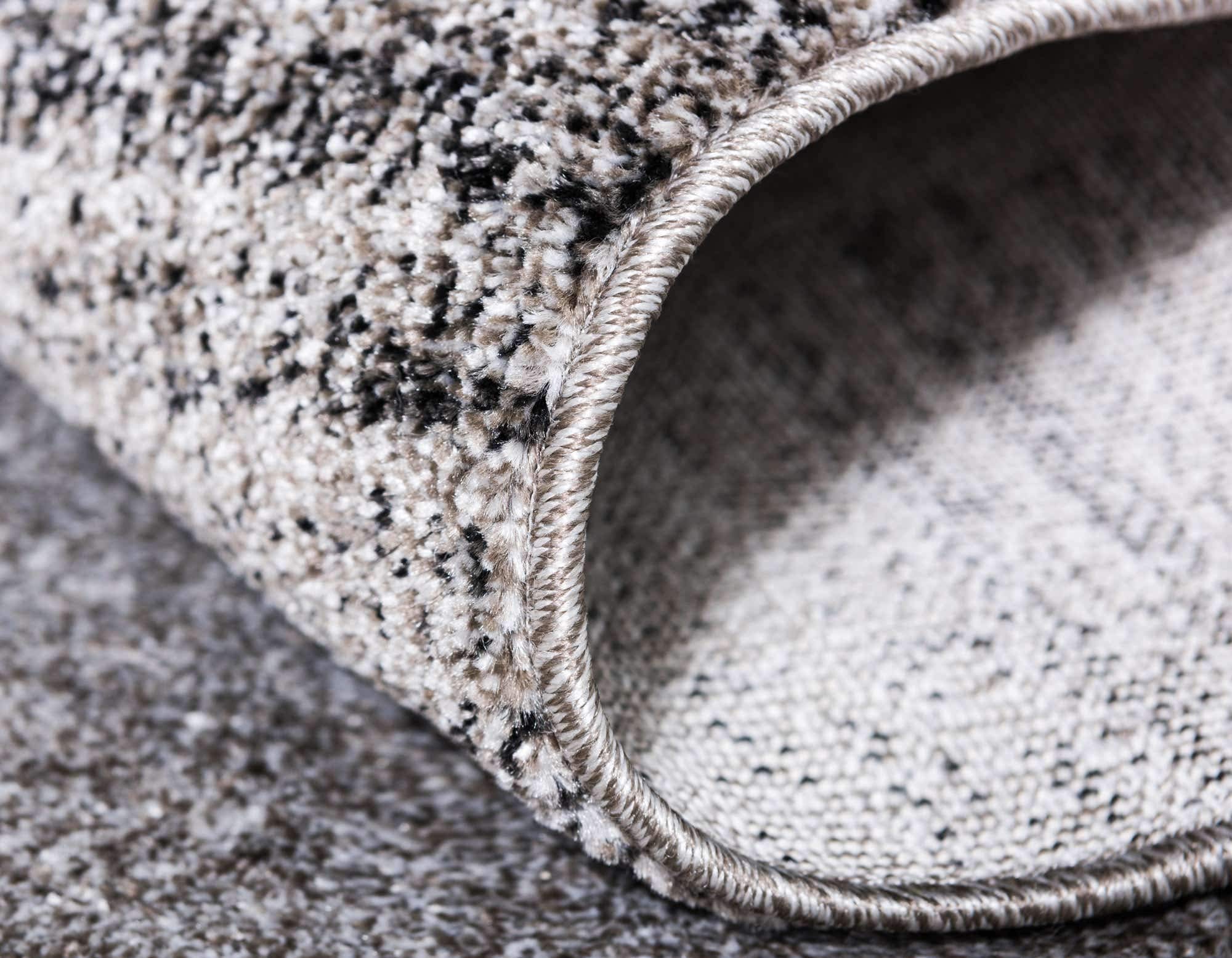 Unique Loom Del Mar Collection Area Rug - Abigail (9' x 12' Rectangle, Light Gray/ Black)