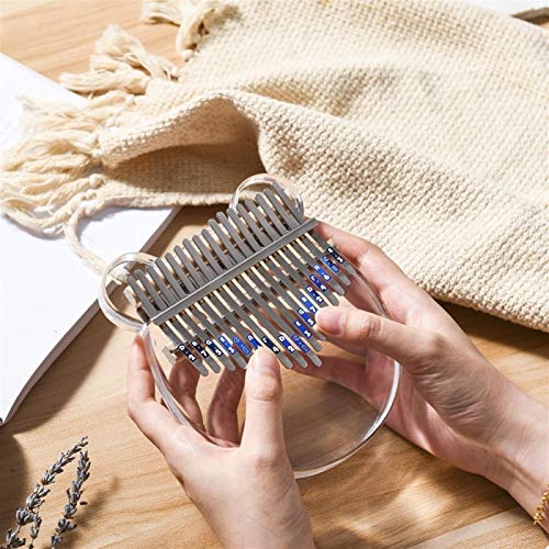 TIANMINJIEDM Kalimba Thumb Piano Crystal Transparent Mini Finger Piano Kabalin Beginner 17-Tone Kalimba21-tone Thumb Piano (Color : C)
