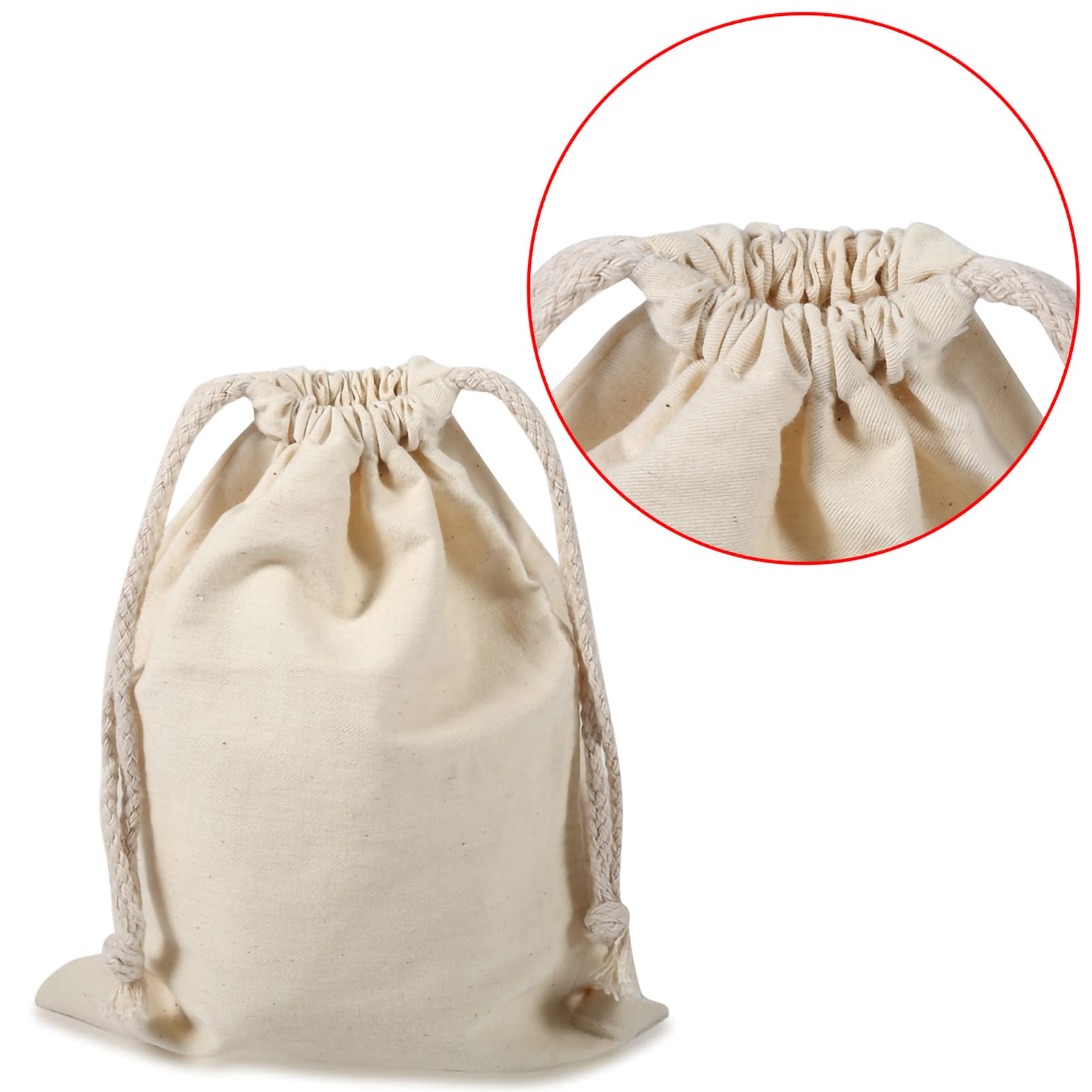 Tyenaza Eco-Friendly Cotton Storage Sack, Large Drawstring Bag for Home Organization and Travel Purposes (15 * 20cm)