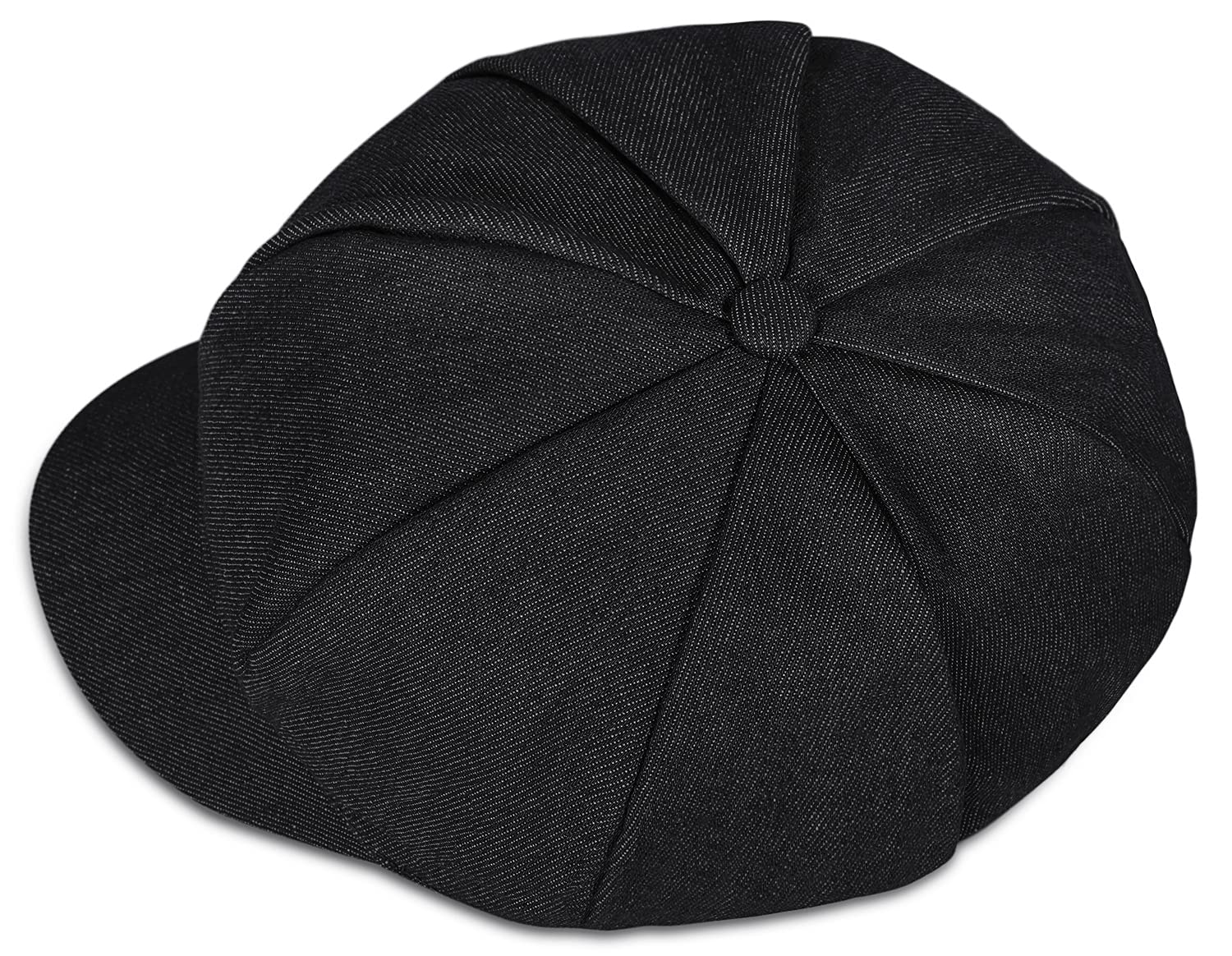WETOO Women Washed Denim Newsboy Cap Beret Cap Bakerboy Hat Paper Boy Hat