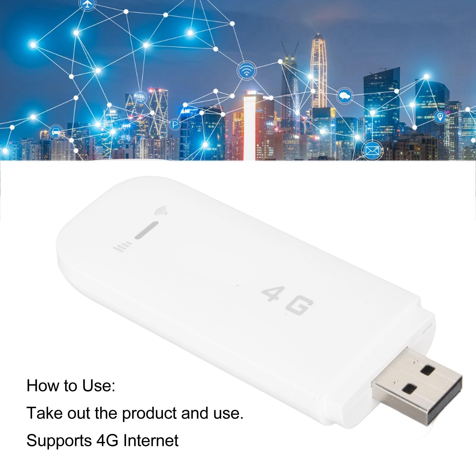 Wireless 4G Network Router, 4G LTE USB Portable WiFi Router, Pocket Mobile Hotspot, Wireless Network Smart Router Internet Connections,10 Users, 4G WiFi Router for Home Travel