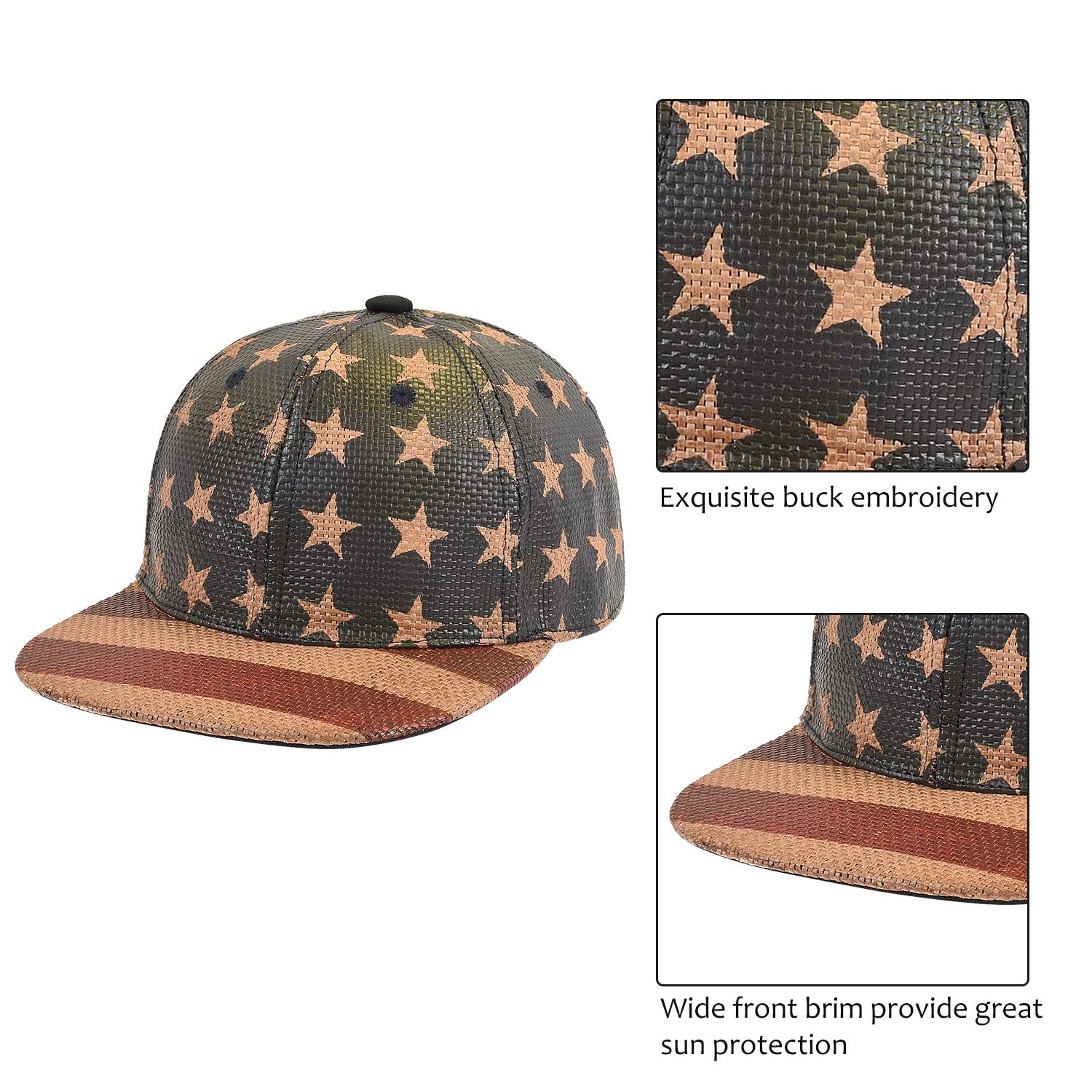 Tirrinia Patriotism American Flag Sun Visor, Adjustable Patriotic Sports Tennis Golf Cap