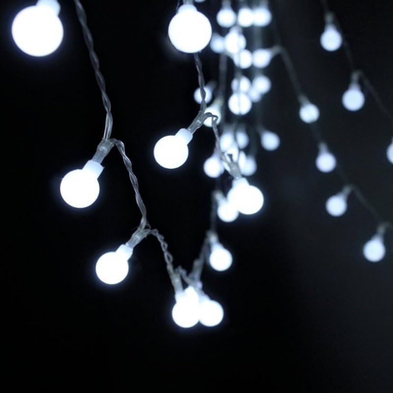 ZOUTOG Battery Operated String Lights, 33ft/10m 100 LED Bulb Warm White Outdoor String Lights with Remote Controller, Decorative Timer Globe Fairy Light for Christmas/Wedding/Party Indoor and Outdoor