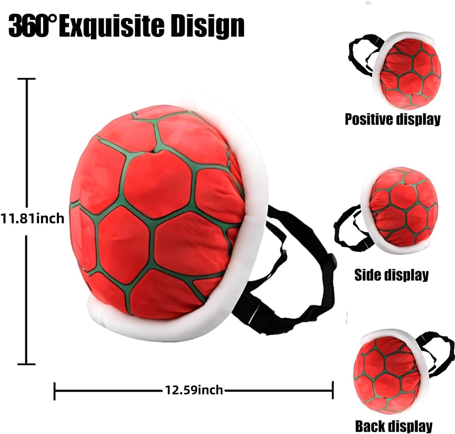 ZHYPFF Turtle Backpack Turtle Shell Backpack Cosplay Clothing Accessories Props Soft Plush Cartoon Toy 11.4 inches