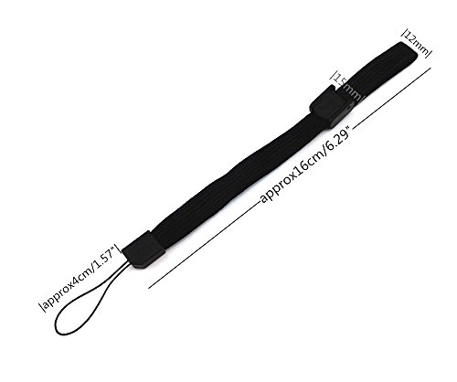 yueton 10pcs Universal Replacement Black Hand Wrist Strap Wristlet Wristband with Lock for Wii Remote Controller, Mobile Phone, MP3, Digital Camera