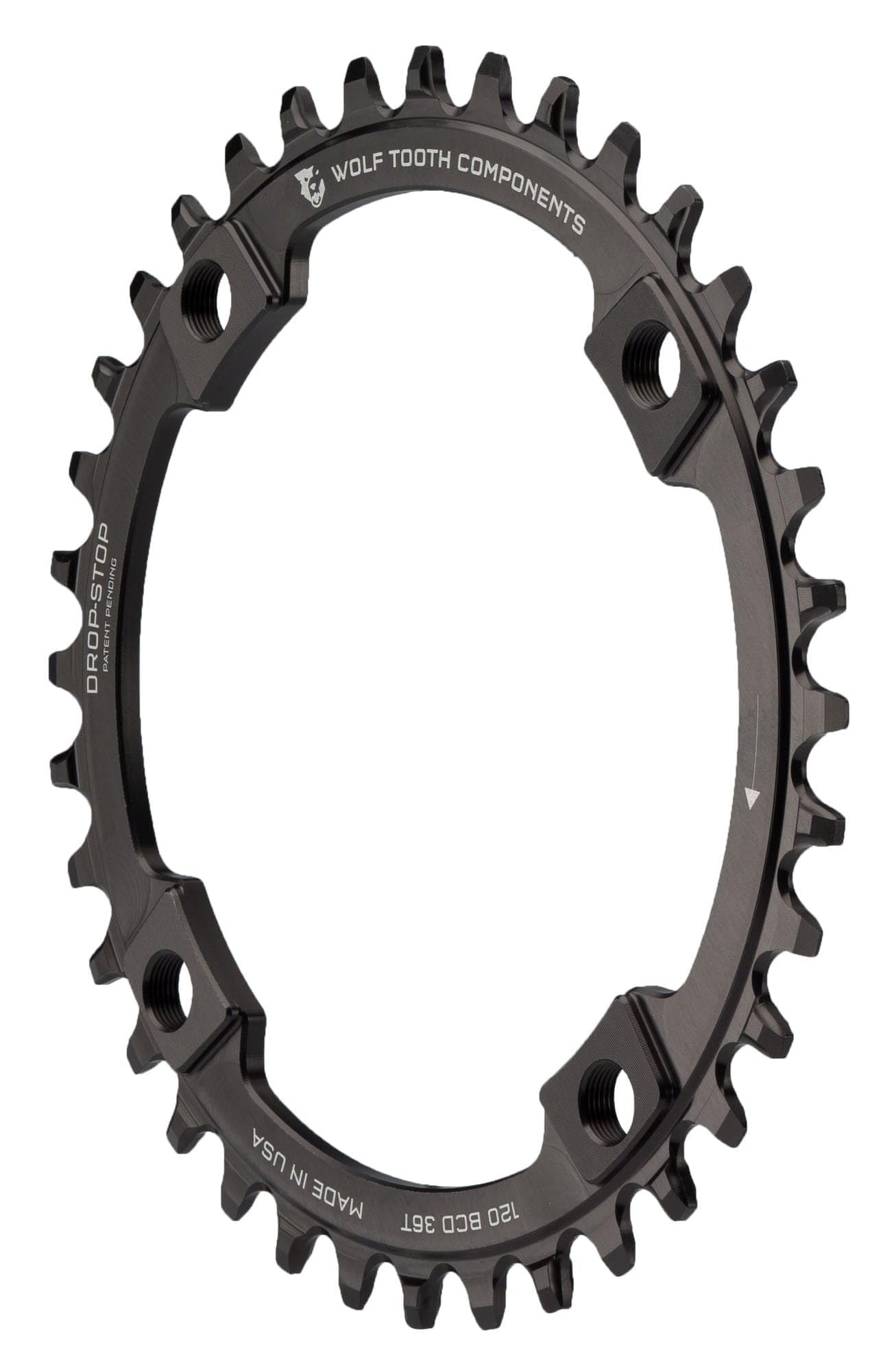 Wolf Tooth 120 BCD Mountain Gravel Bike Chainrings for SRAM XX (36 Tooth, Drop-Stop A, MTB)