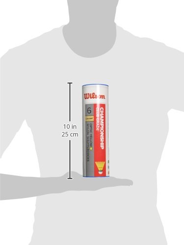 Wilson WRT6044YE78 Champ Shuttlecocks, Yellow (Pack of 6)