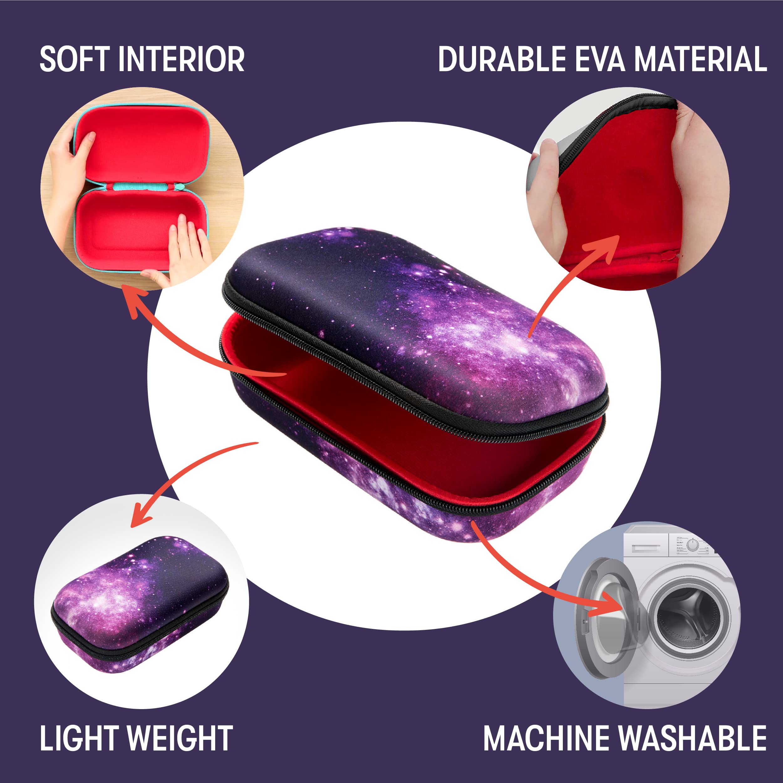 ZIPIT Galaxy Pencil Box for Girls | Pencil Case for School | Organizer Pencil Bag | Large Capacity Pencil Pouch