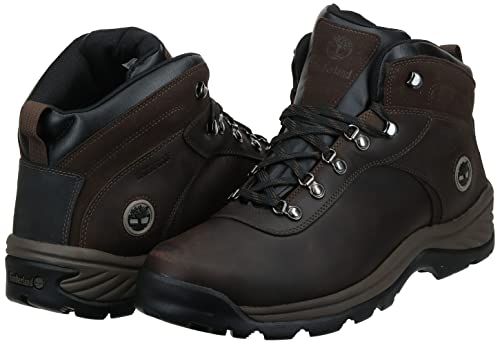 Timberland mens Flume Mid Waterproof Hiking Boot, Dark Brown, 8.5 US